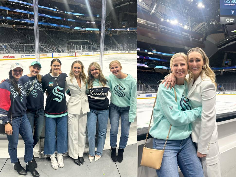 Bailey Bram cheers on as Jessica Campbell becomes first female NHL ...