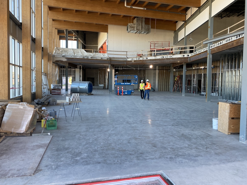 Construction crews working hard to get Events Centre ready for hockey ...