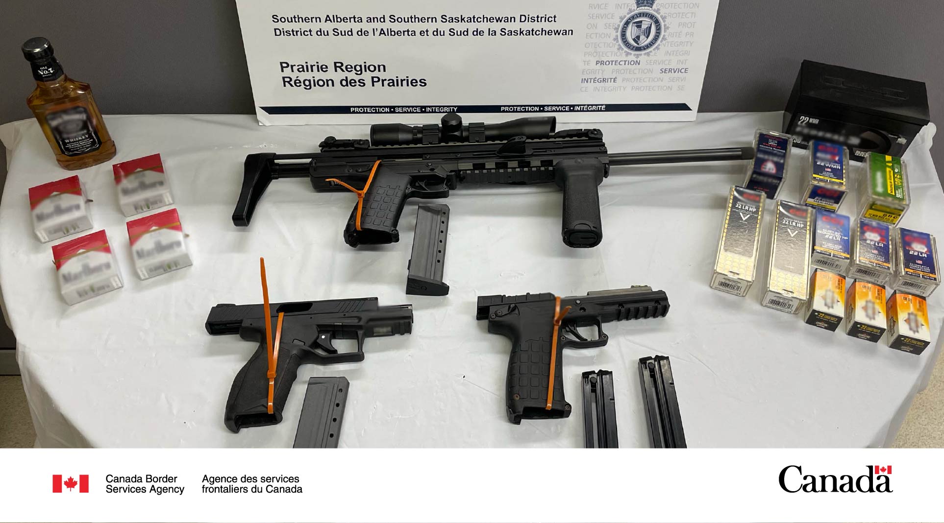 CBSA gives details on gun, alcohol, and cigarette seizure at north ...