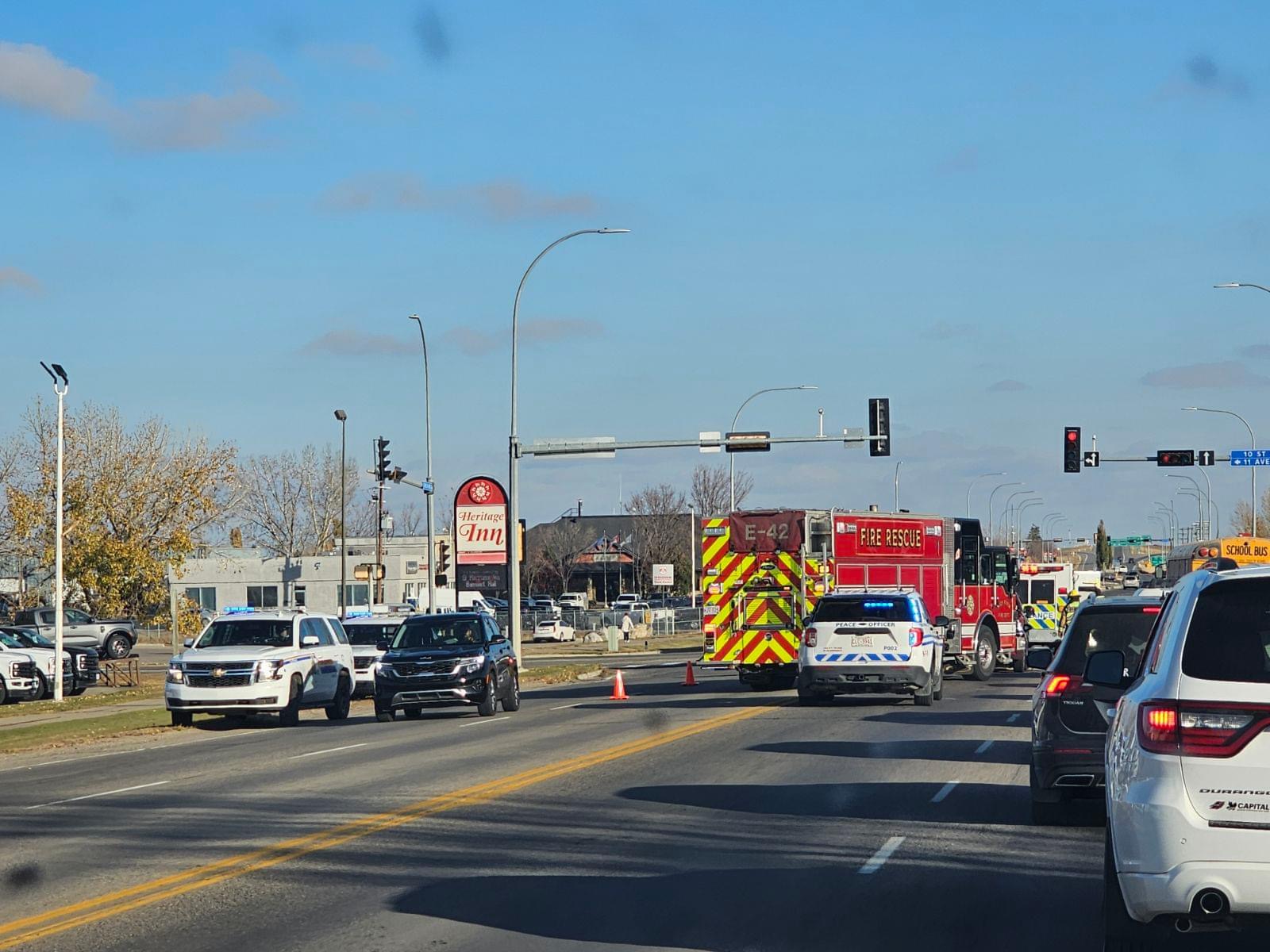 Update: Collision slows traffic near Highwood High School ...