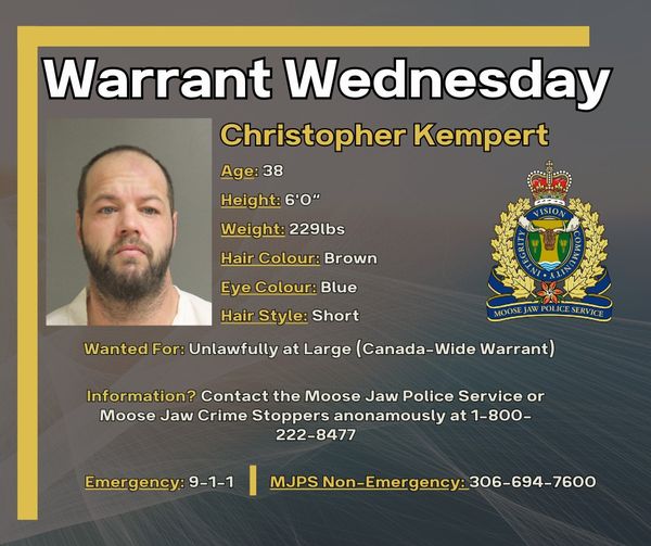 Warrant Wednesday - Moose Jaw Police Service looking for Christopher ...