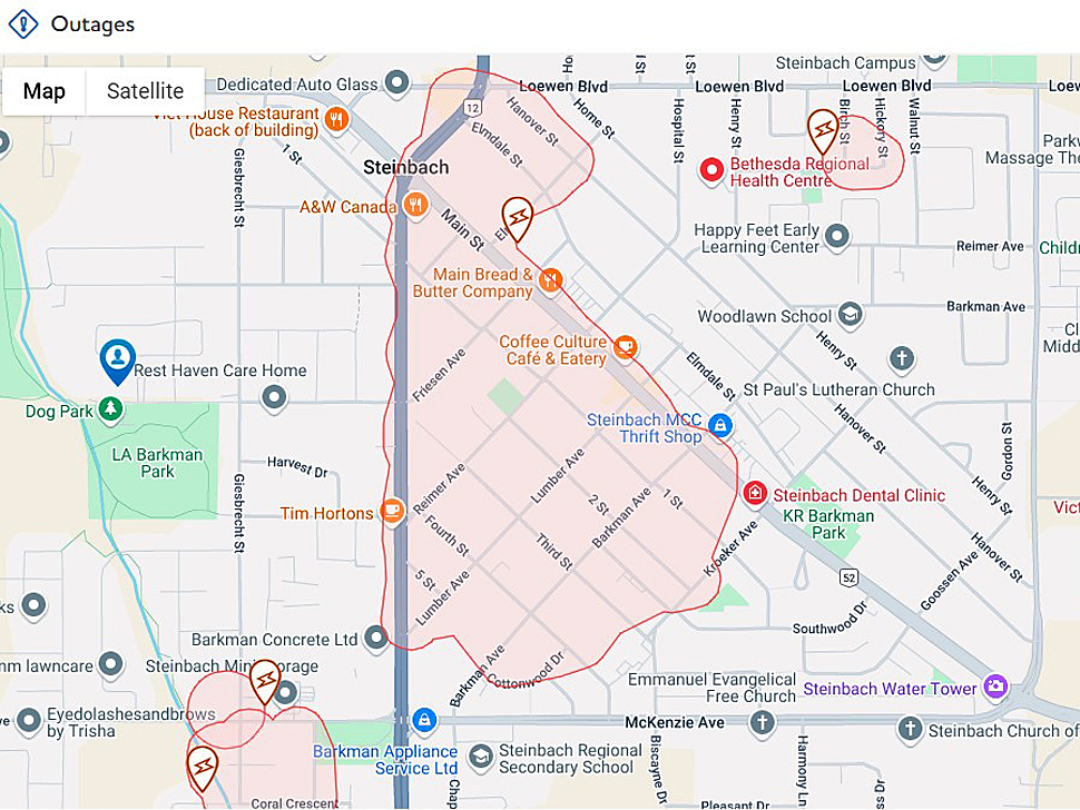 Friday morning power outage in downtown Steinbach affects 700 customers ...