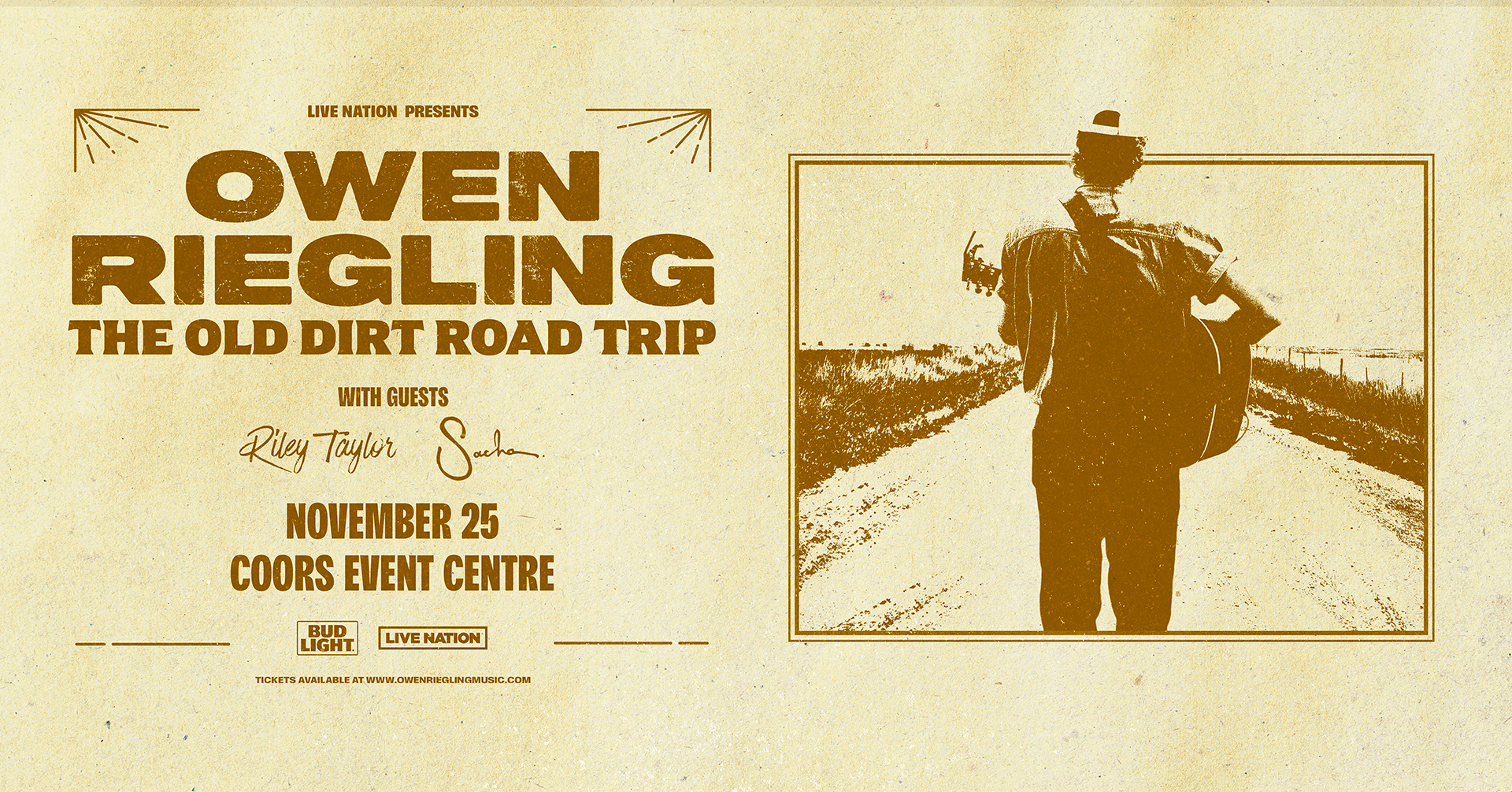 Text in to win Owen Riegling: The Old Dirt Road Trip tickets ...