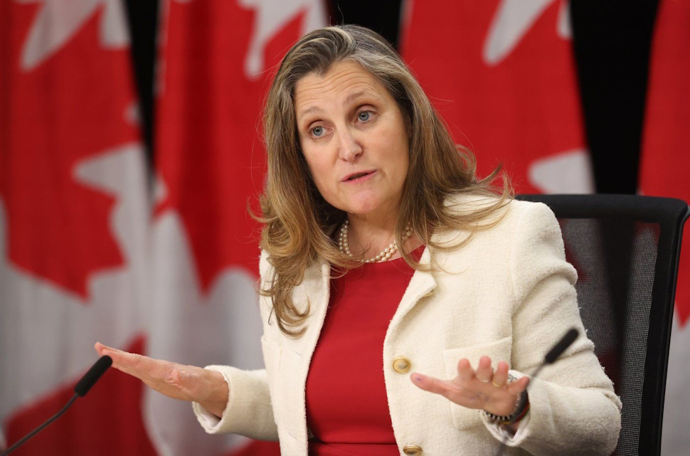 Liberals' fiscal update focused on Trump overshadowed by Freeland ...