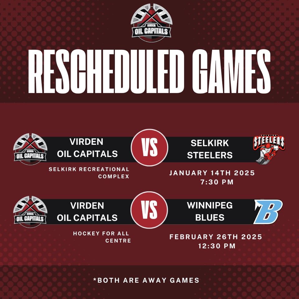 Oil Caps detail upcoming rescheduled games - DiscoverWestman.com ...