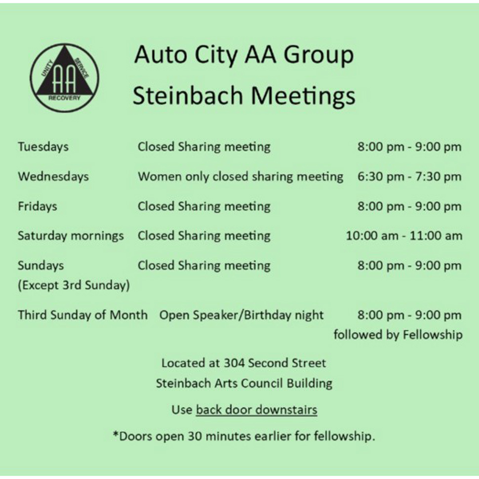 Steinbach AA group celebrates 50 years of sobriety and support ...