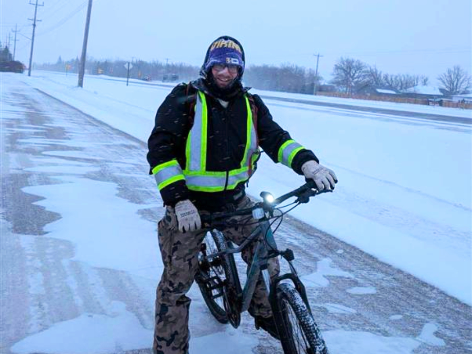 Man bikes from Mitchell to Steinbach through all four seasons ...