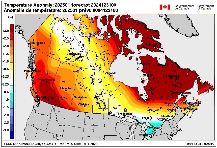 West-central Saskatchewan's looking at above-average January ...