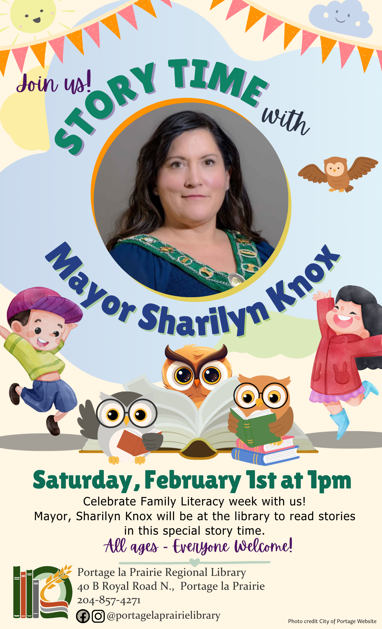 Join Mayor Sharilyn Knox for story time and celebrate reading ...