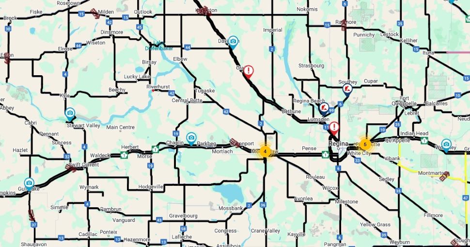 Clear road conditions on Southern Saskatchewan highways ...