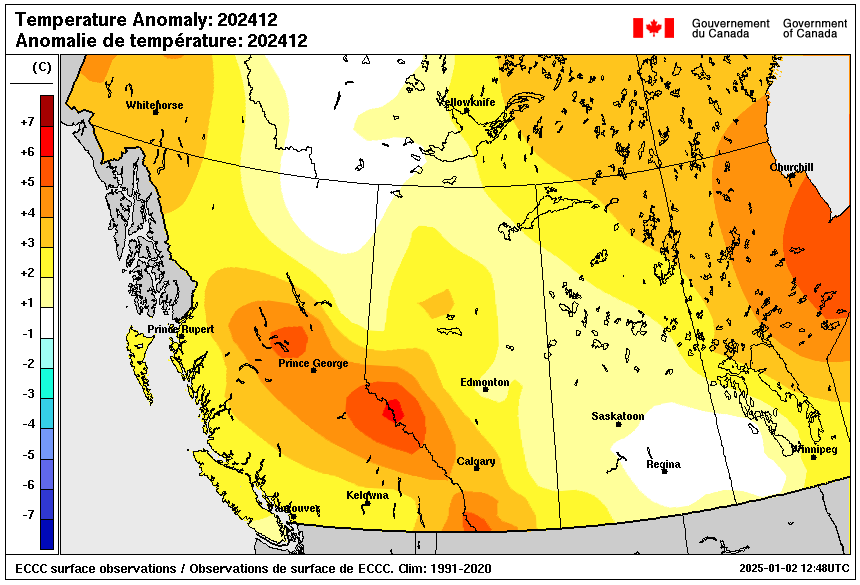 Environment Canada statistics for December reveal rollercoaster temps ...