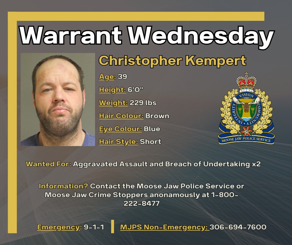 Warrant Wednesday - MJPS looking for Christopher Kempert ...