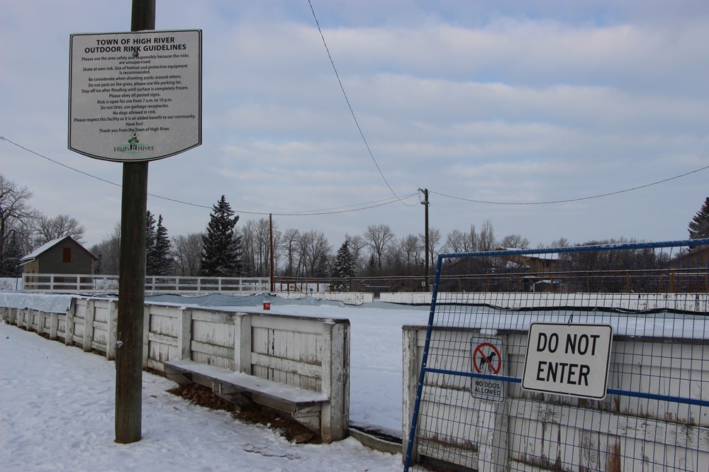 The only outdoor boarding rink in High River is not ready yet ...