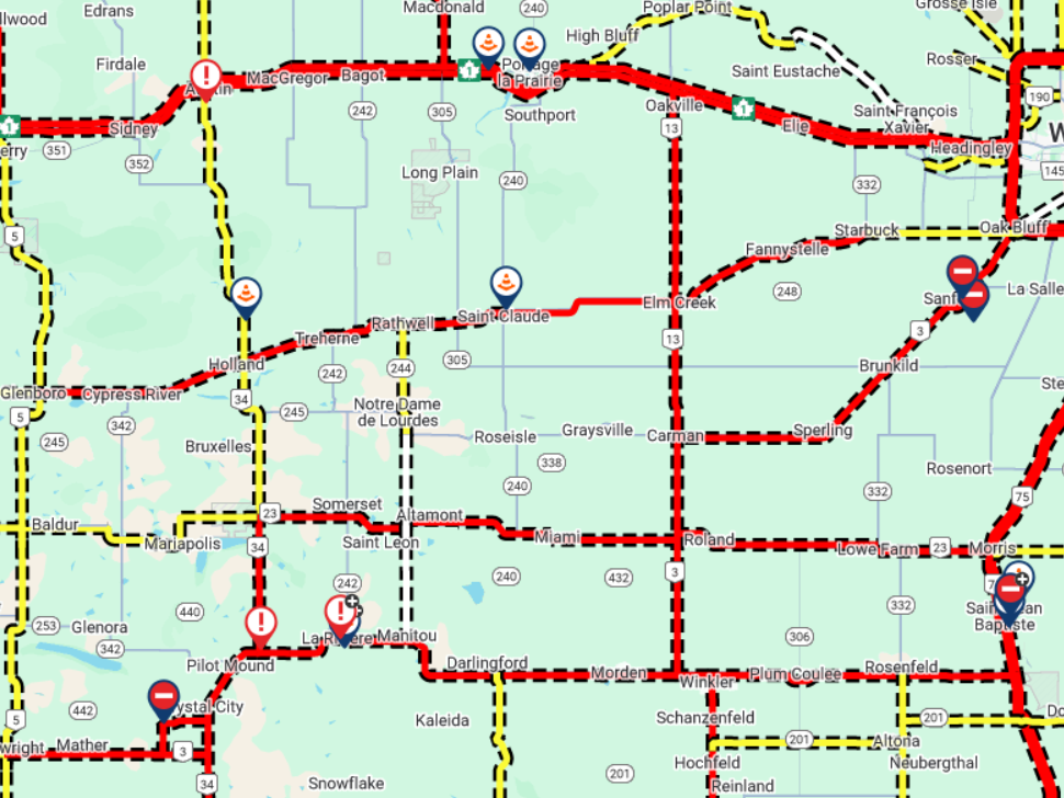Widespread highway closures due to stormy conditions ...