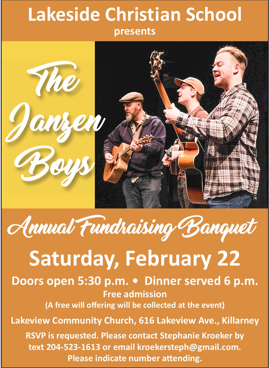 Upcoming fundraising Gala features The Janzen Boys for a night of ...
