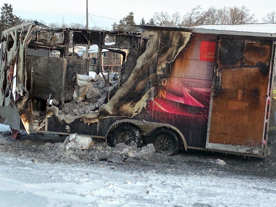 Fire destroys utility trailer in Morden - PembinaValleyOnline.com ...