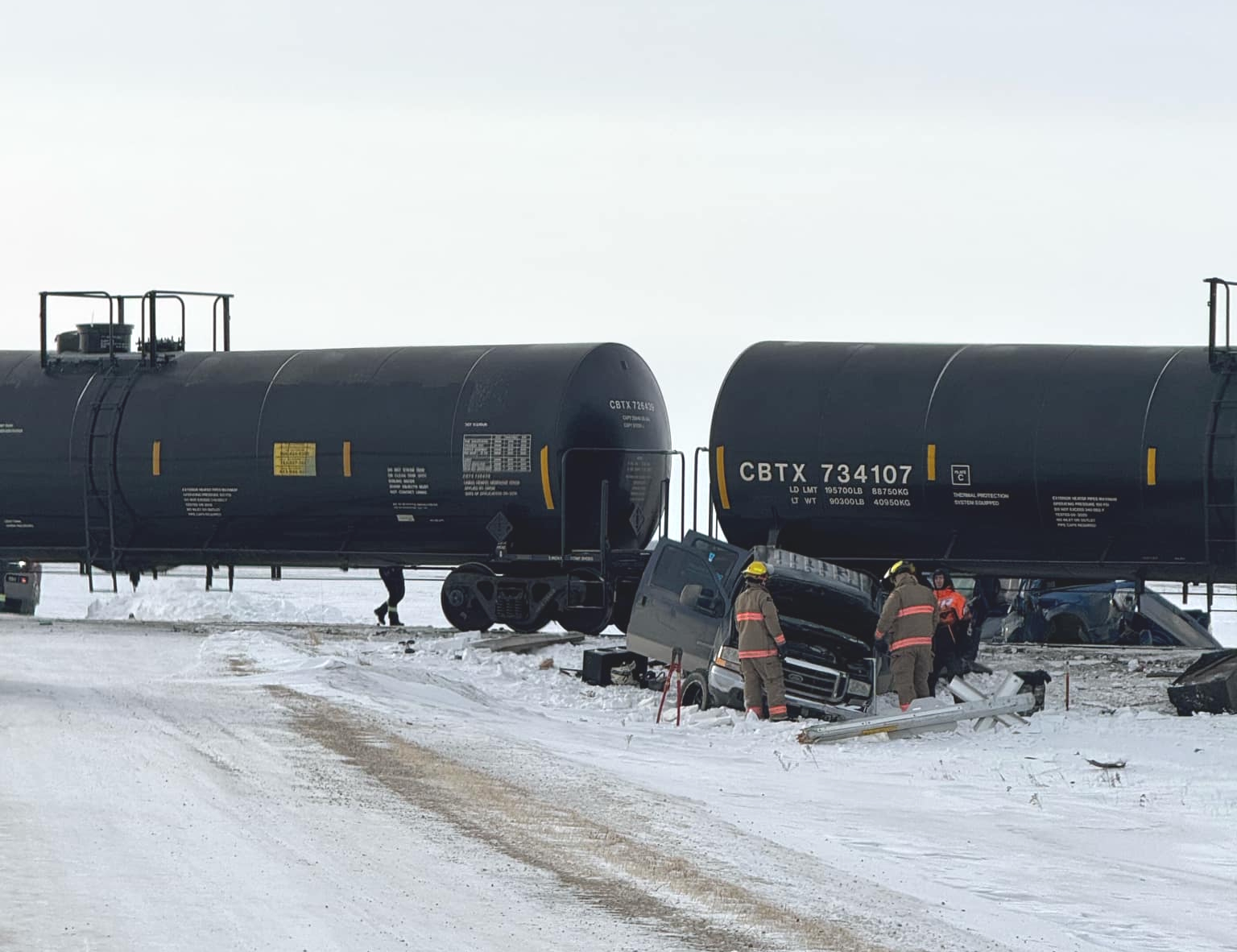 Train and motor vehicle collision just west of Portage ...