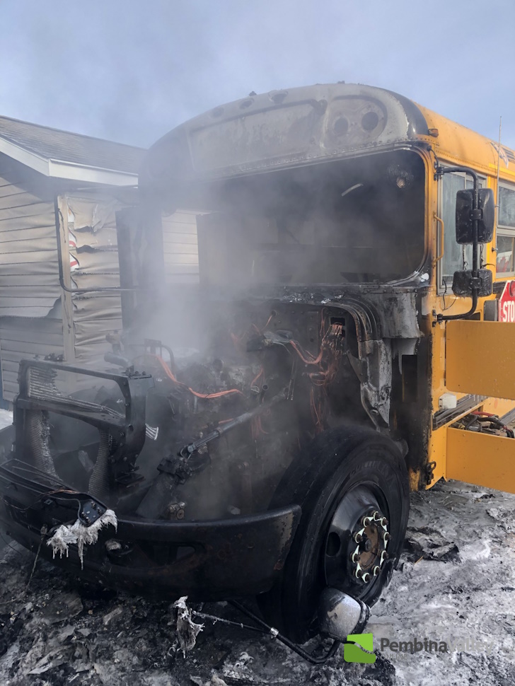 School Bus Fire Edmonton