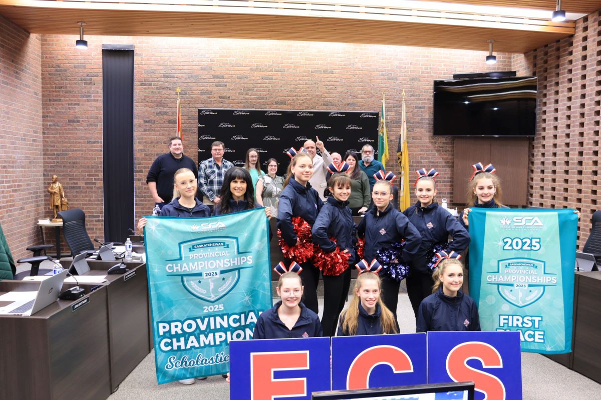 ECS cheer team shows off provincial title during council meeting - DiscoverEstevan.com - Local ...