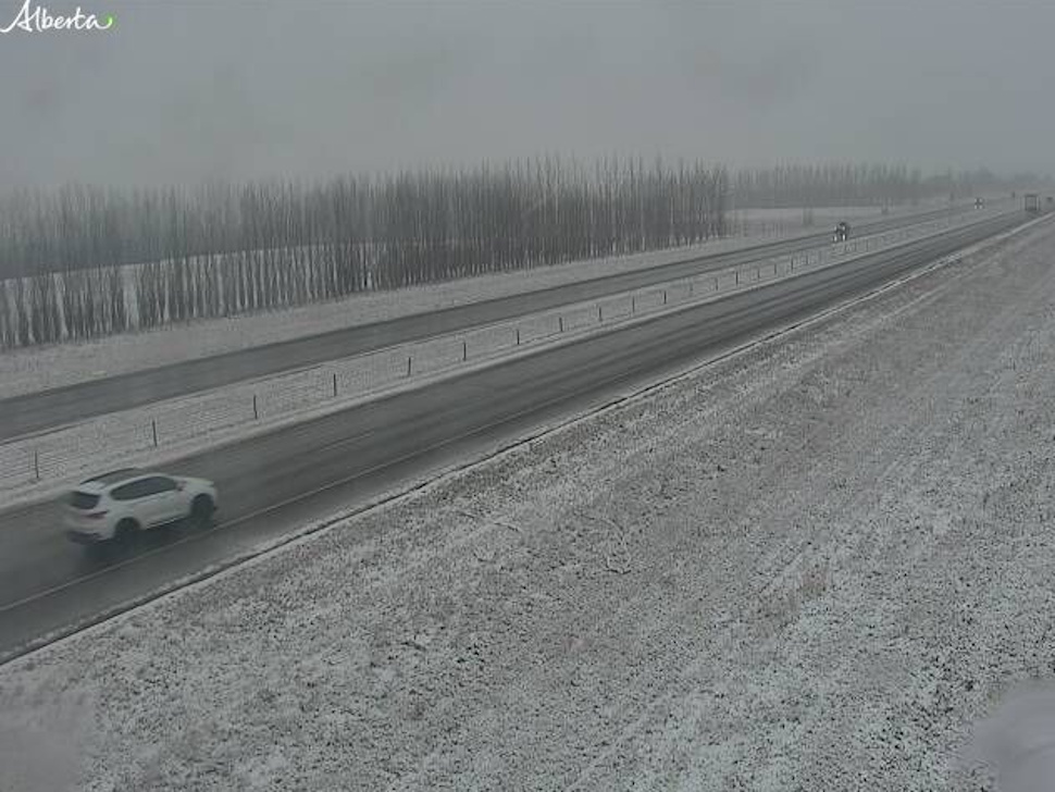 Slippery conditions on some Central Alberta highways Monday morning ...