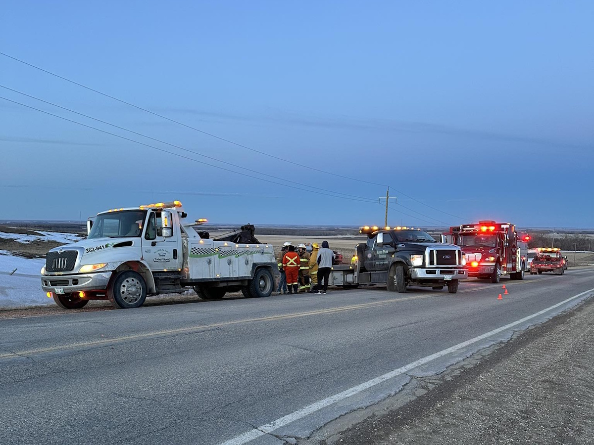 Morden man sent to hospital after single vehicle collision west of ...