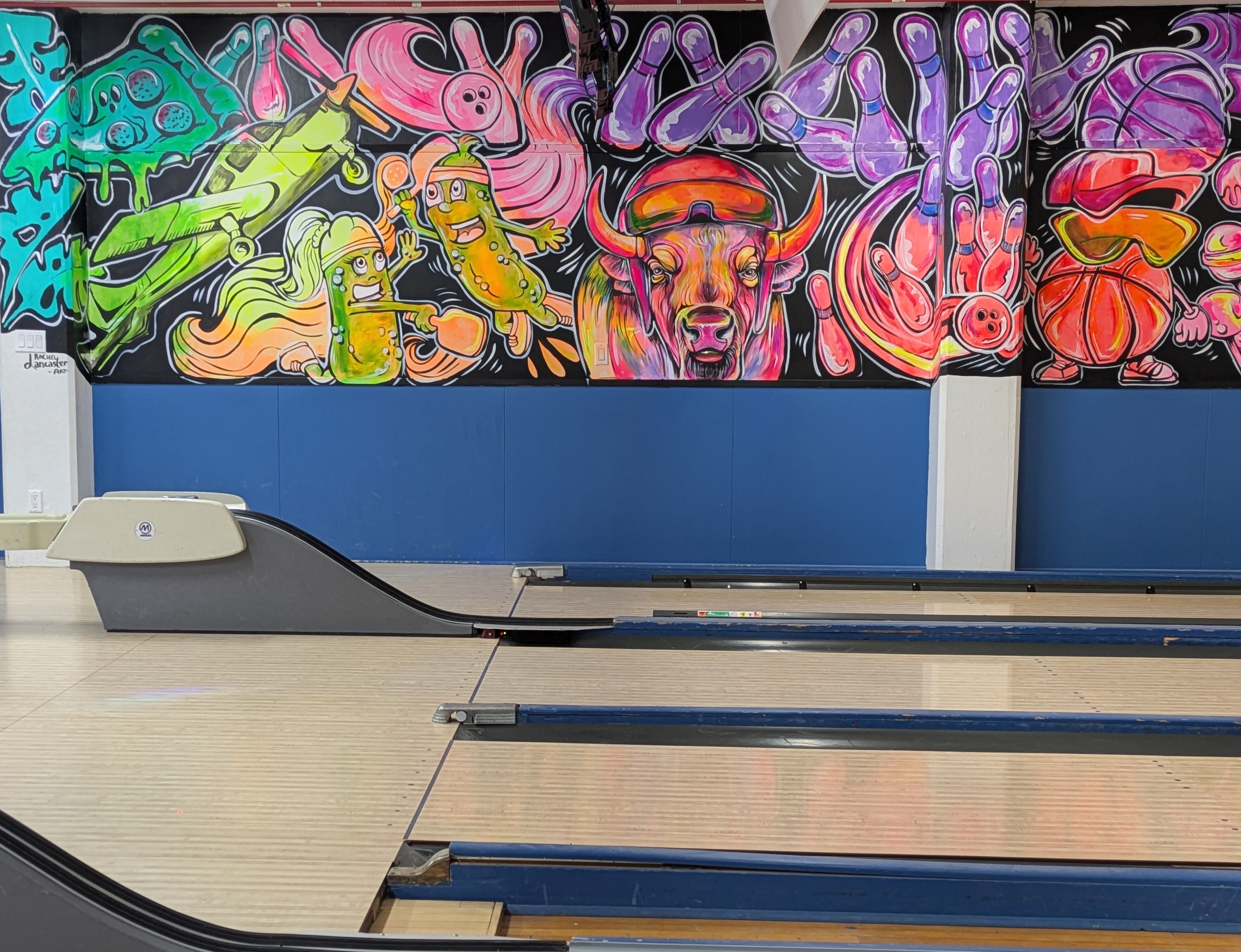 Southport’s first mural lights up bowling alley and social media ...
