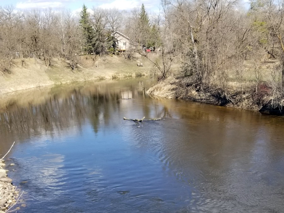 Water levels historically low along the Roseau River - SteinbachOnline ...