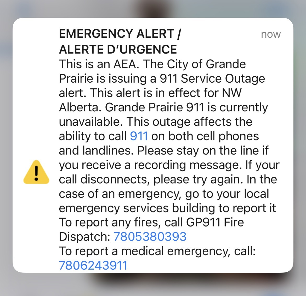 UPDATE: 911 phone service disruption in Northern Alberta including ...