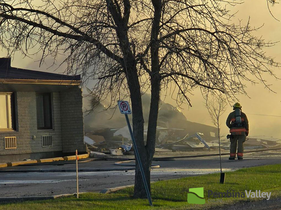 Firefighters battle past sunset at Winkler's Quality Inn and Suites ...