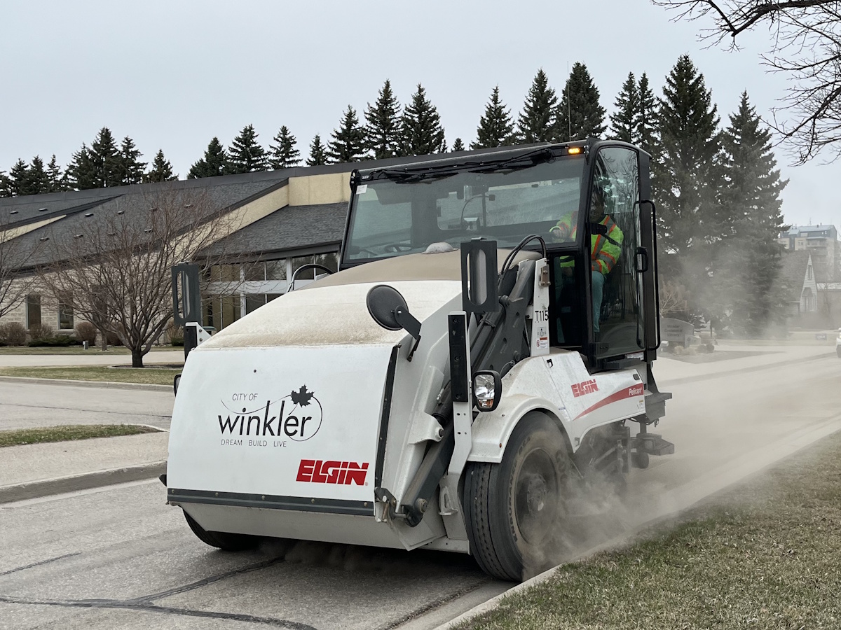 Winkler's new street sweeper cleaning up winter grit and grime ...