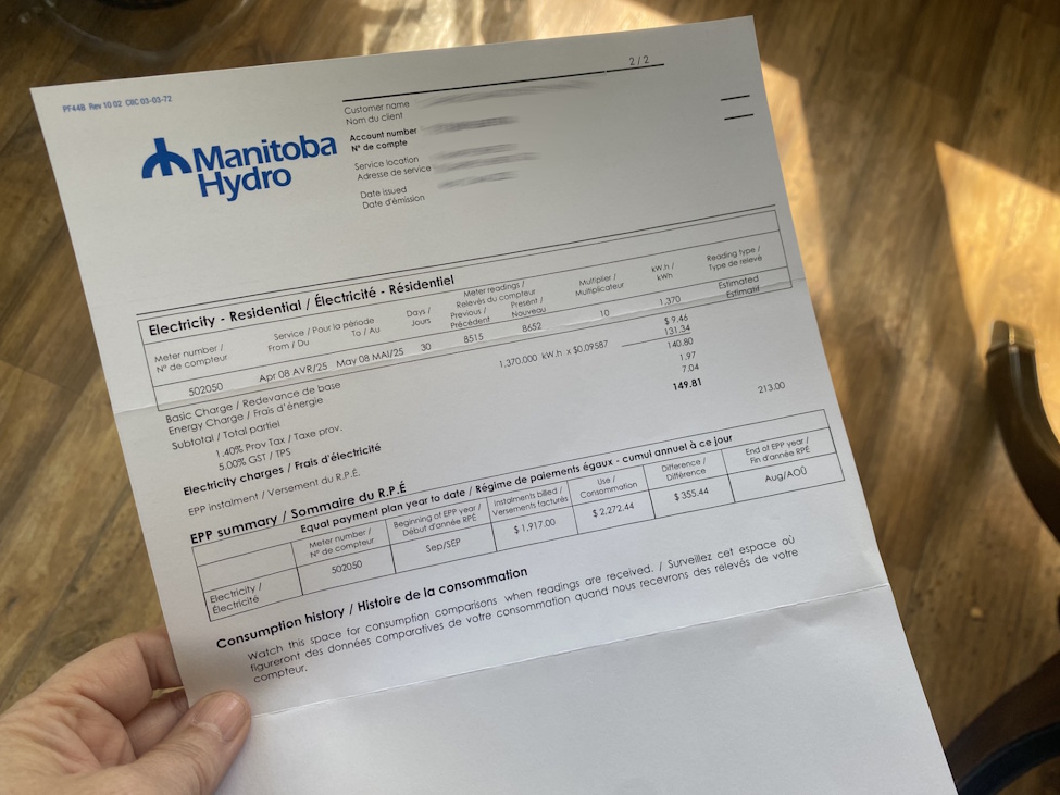 Manitoba Hydro bills will not be delivered in the event of a postal ...