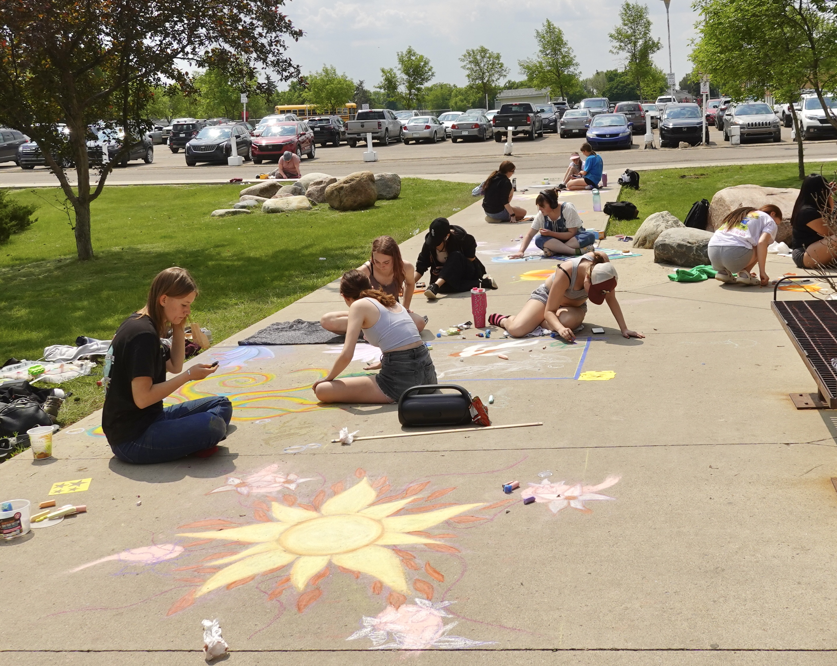 Chalk the walk brings joy to Swift Current Comp. High School ...
