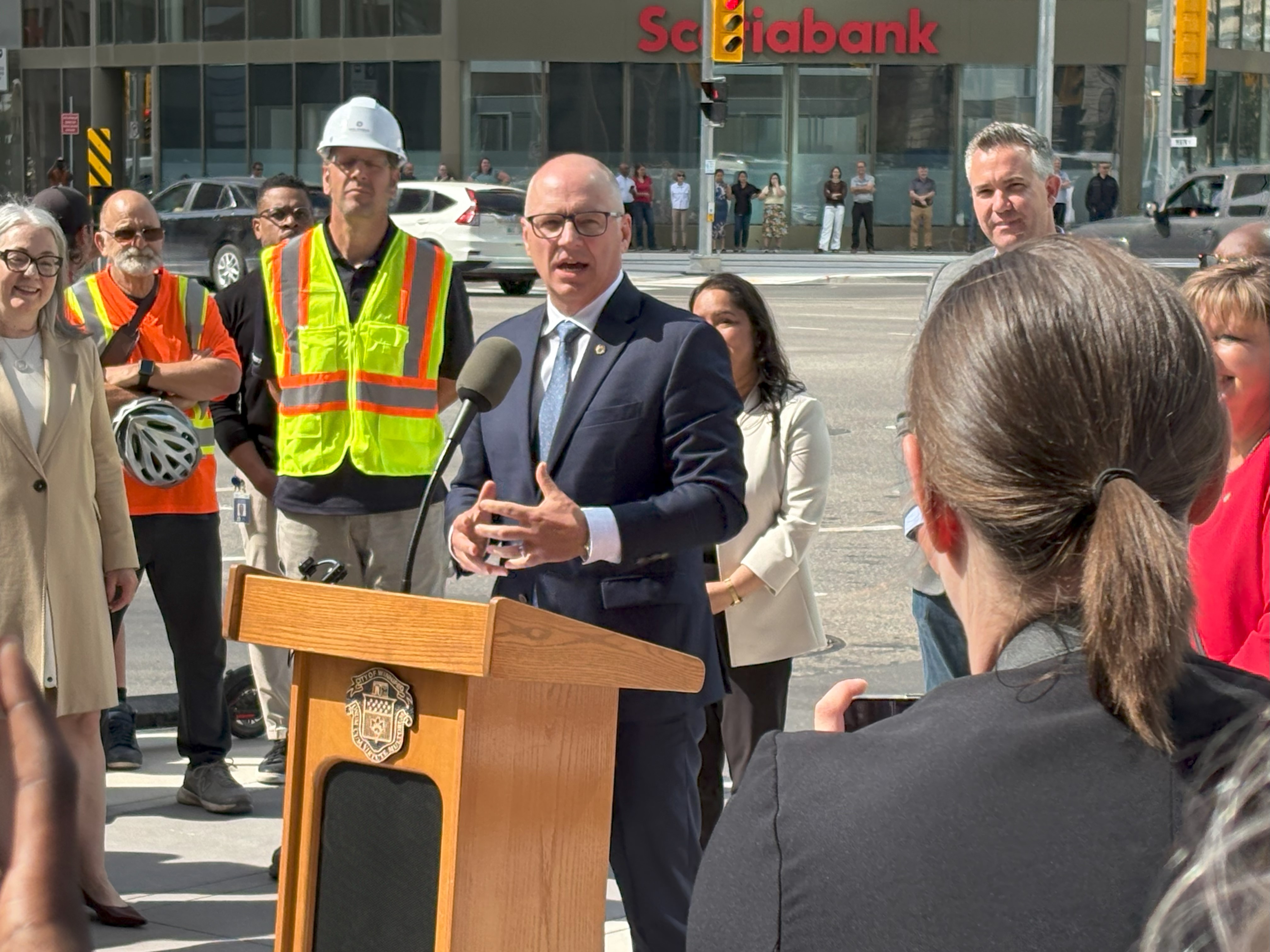 Winnipeg’s iconic corner reopens with Mayor Gillingham leading first ...