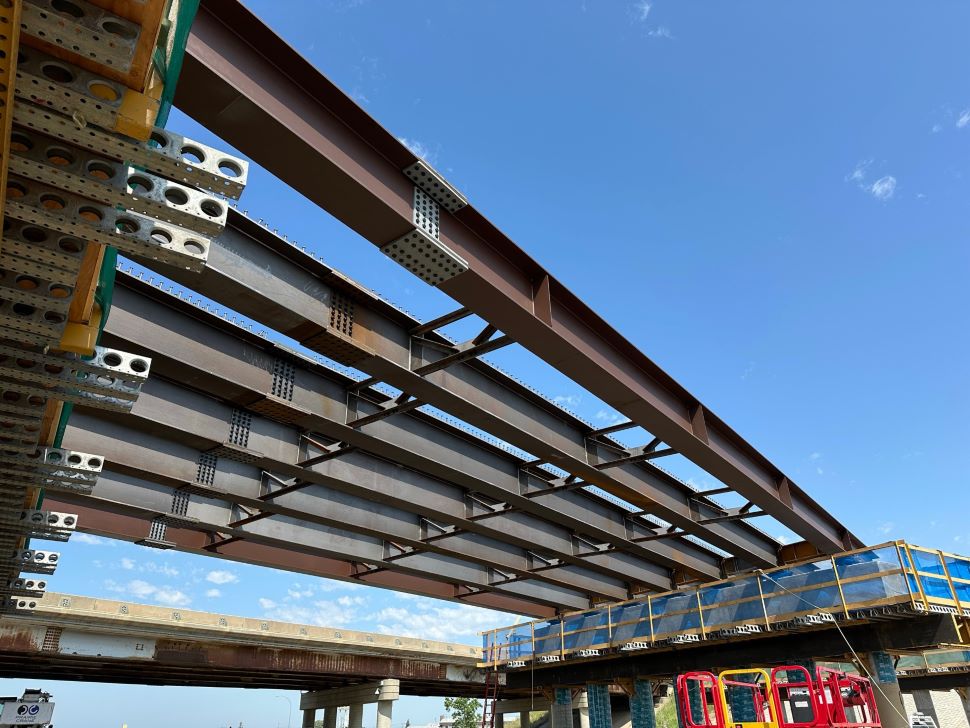 Girders installed, new detours complete as overpass project enters ...