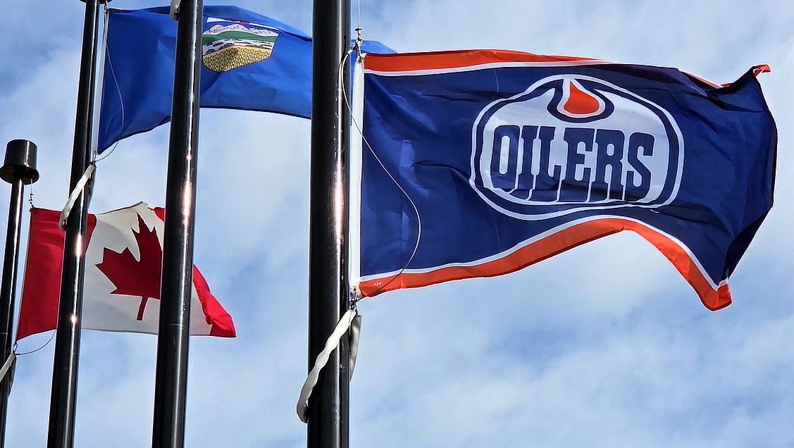 Oilers flag being raised in civic plaza on Wednesday - CochraneNow ...