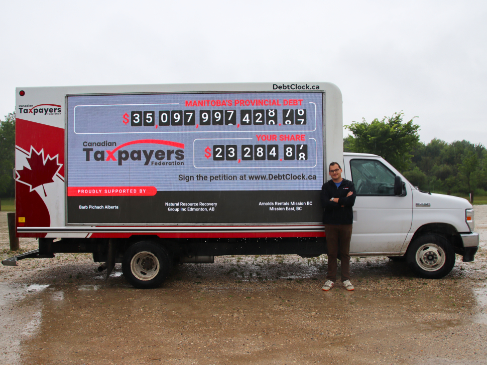Debt clock stops in Steinbach to highlight Manitoba’s rising debt ...