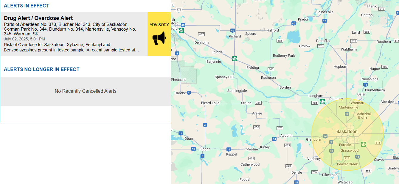New active drug alert for Central Saskatchewan - WestCentralOnline ...