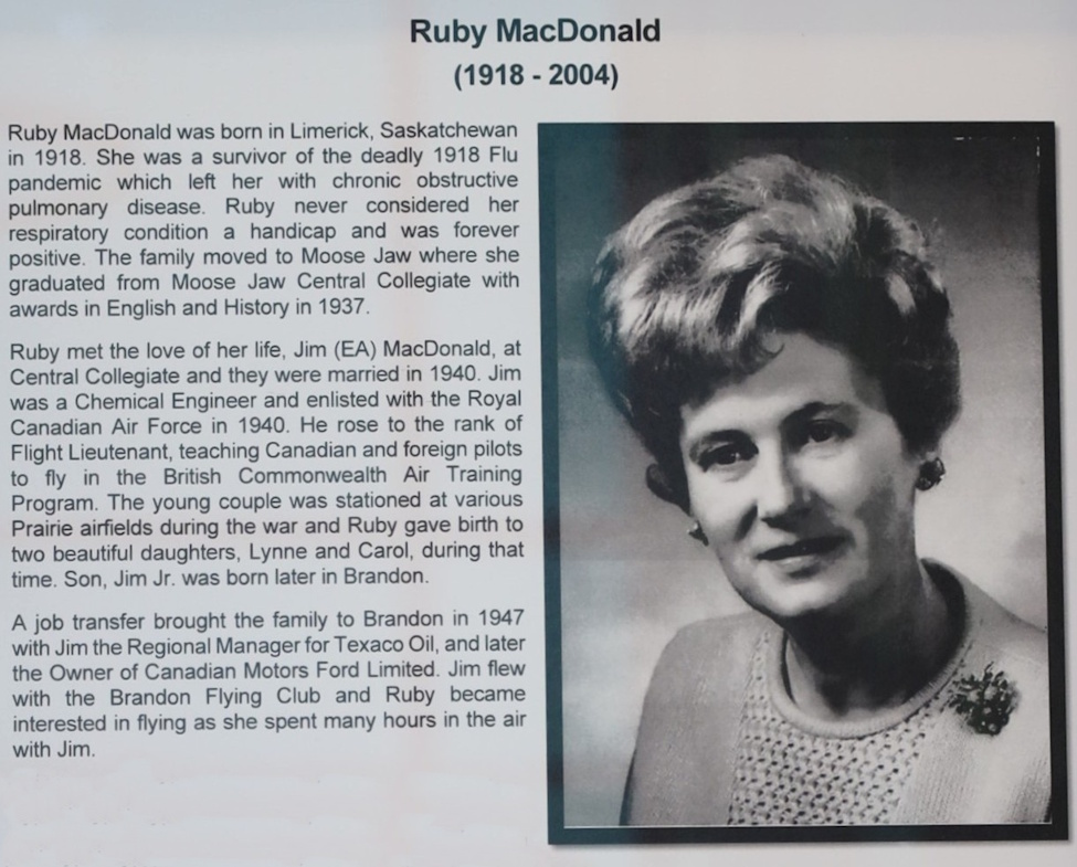 Brandon Airport celebrates legacy of Ruby MacDonald, pioneer in women’s ...