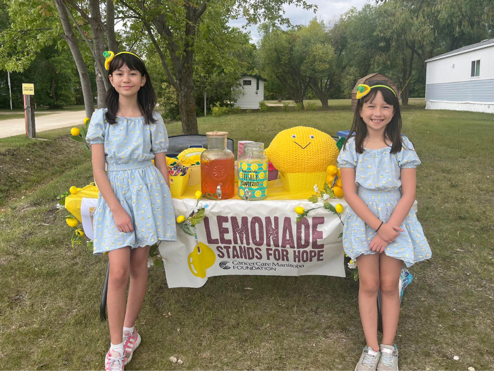 Young sisters raise hundreds for cancer support through lemonade sales ...