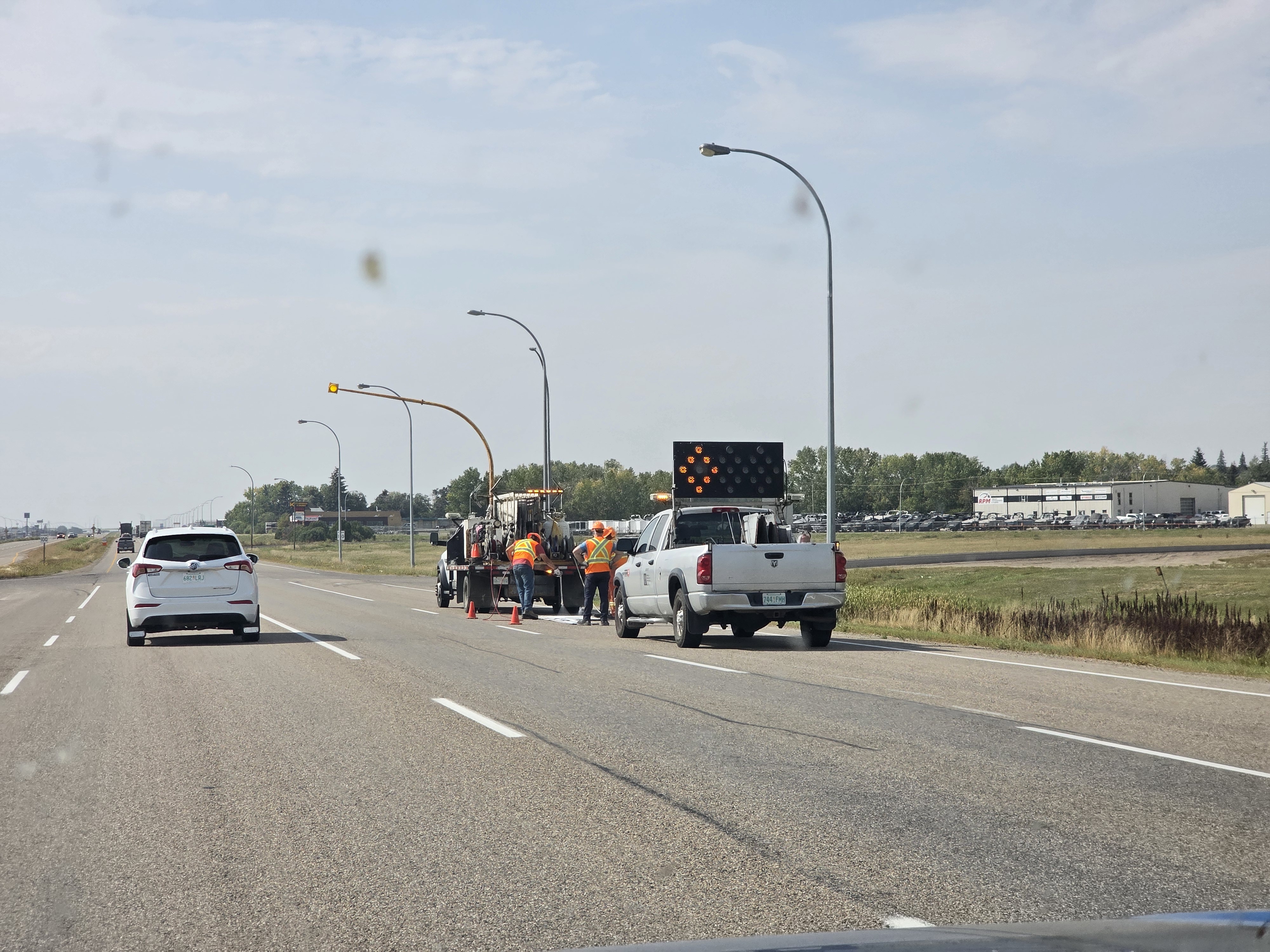 Line work slowing traffic on Trans-Canada Highway - SwiftCurrentOnline ...