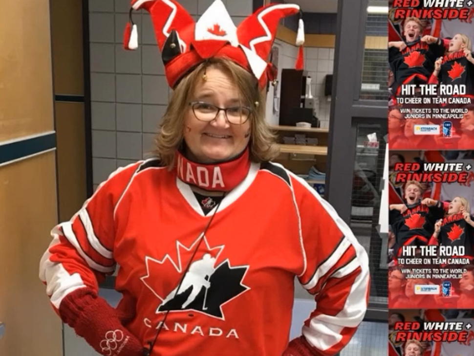Rachel Thiessen shows her Canadian pride for Red White & Rinkside ...