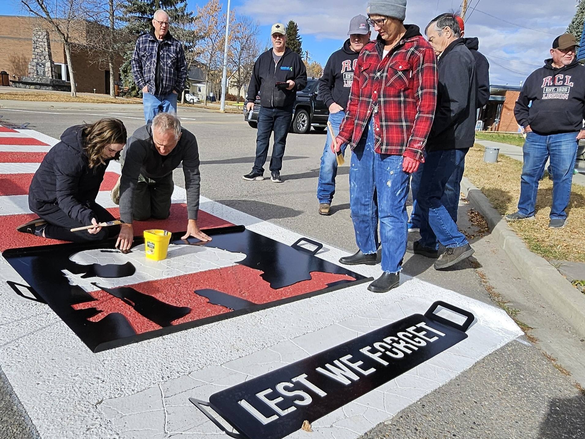 Innisfail unveils Veterans Memorial Crosswalk - CentralAlbertaOnline ...