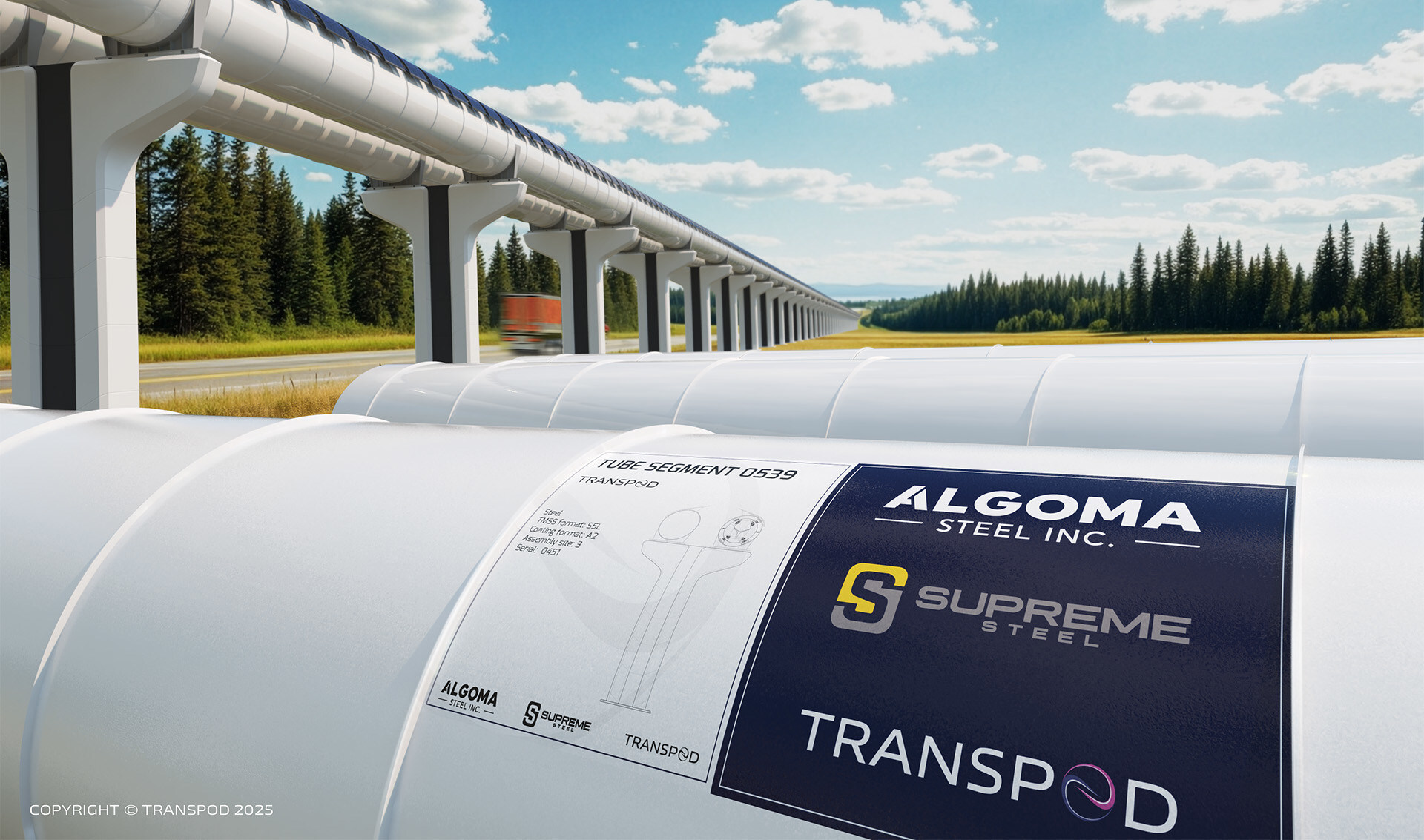 Steel partnership announced for Edmonton–Calgary TransPod test track ...