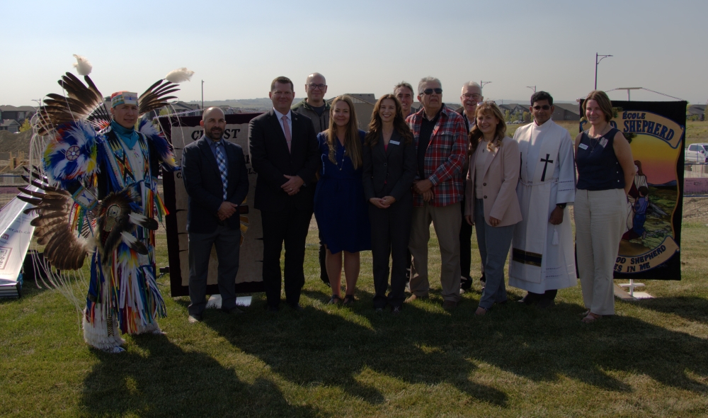 Blessing held at site of new École Good Shepherd School - OkotoksOnline ...