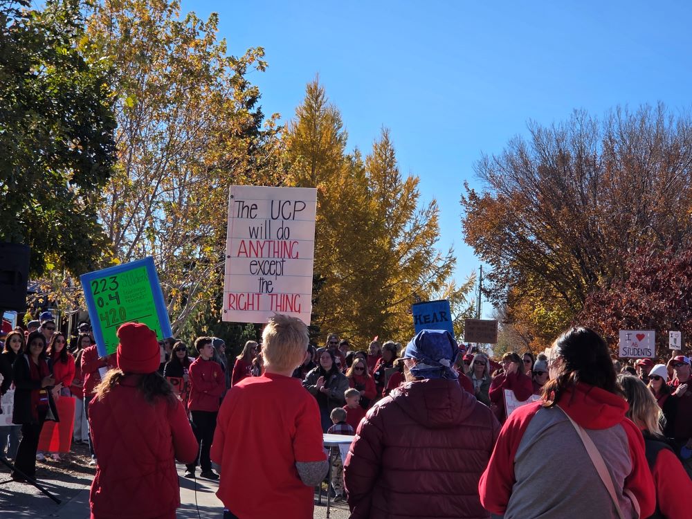 Teachers rally in High River calling for classroom improvements and ...