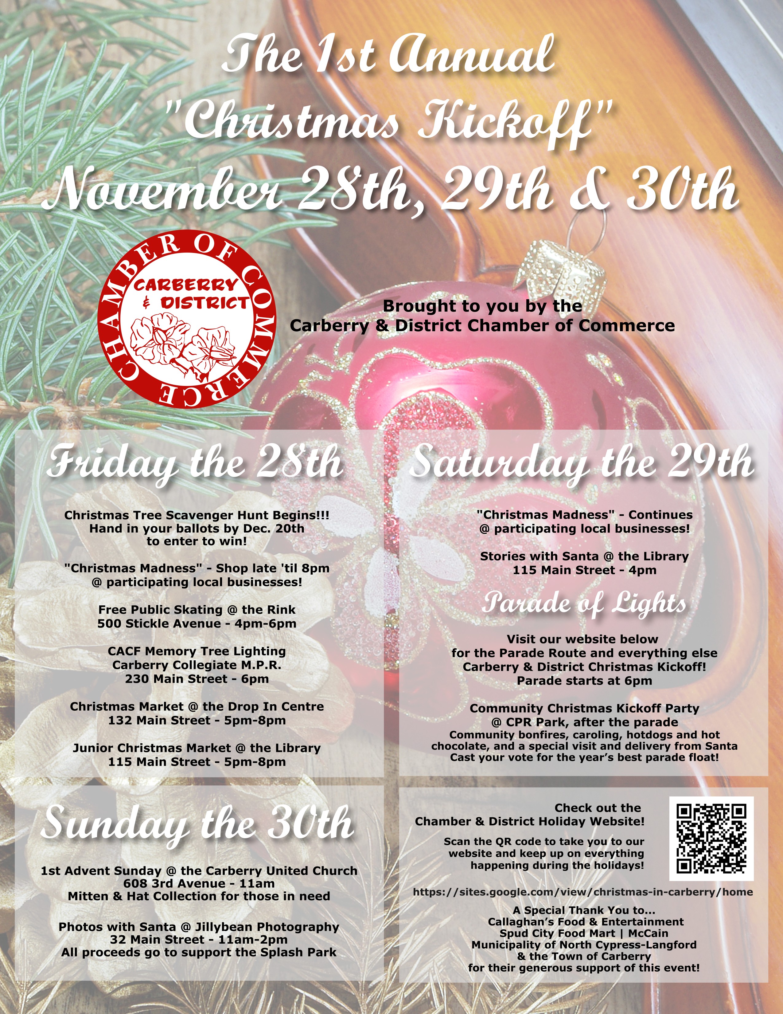 Carberry brings back Christmas spirit with first annual kickoff weekend ...