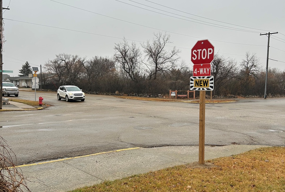 Herbert installs new four-way stop at busy intersection ...
