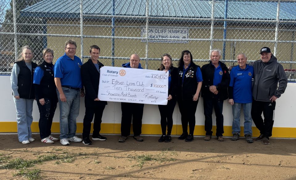 Estevan Lions Club receives $10,000 donation for Rusty Duce Park ...