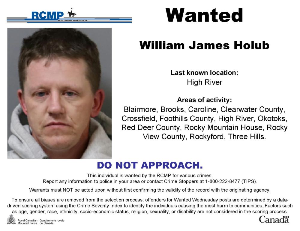RCMP seeking wanted man, believed to be in High River area ...