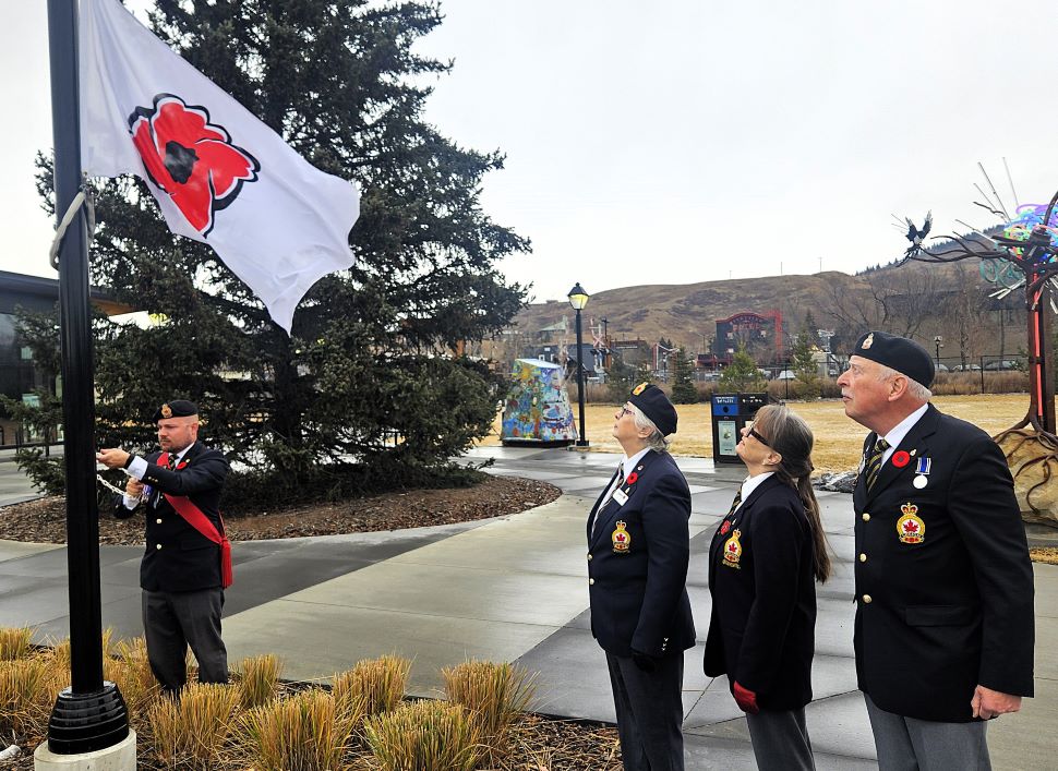 Poppy flag flies high as Cochrane pays tribute to those who served ...